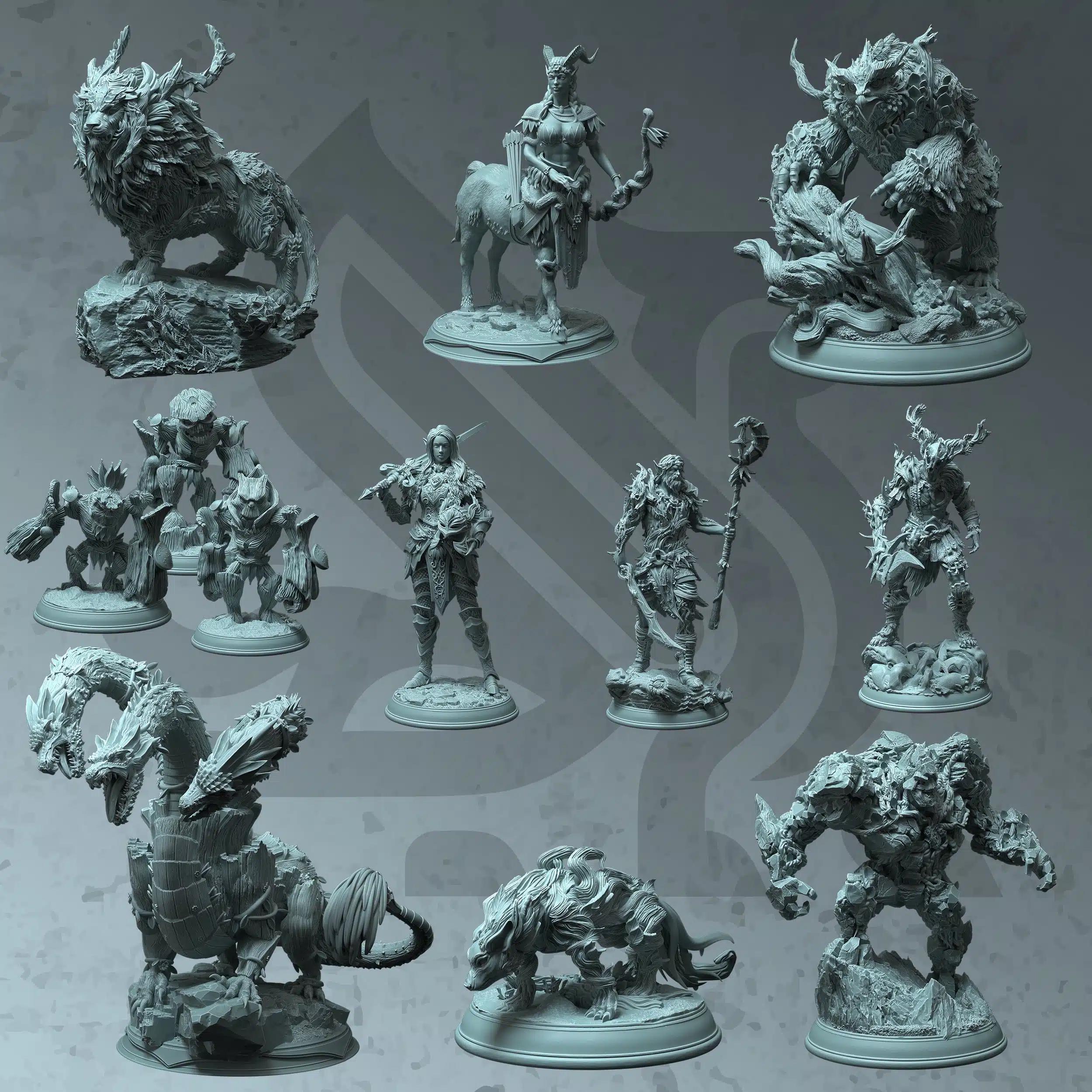 Female Centaur Ranger Dnd Miniatures Compatible With 28mm 32mm Tabletop ...