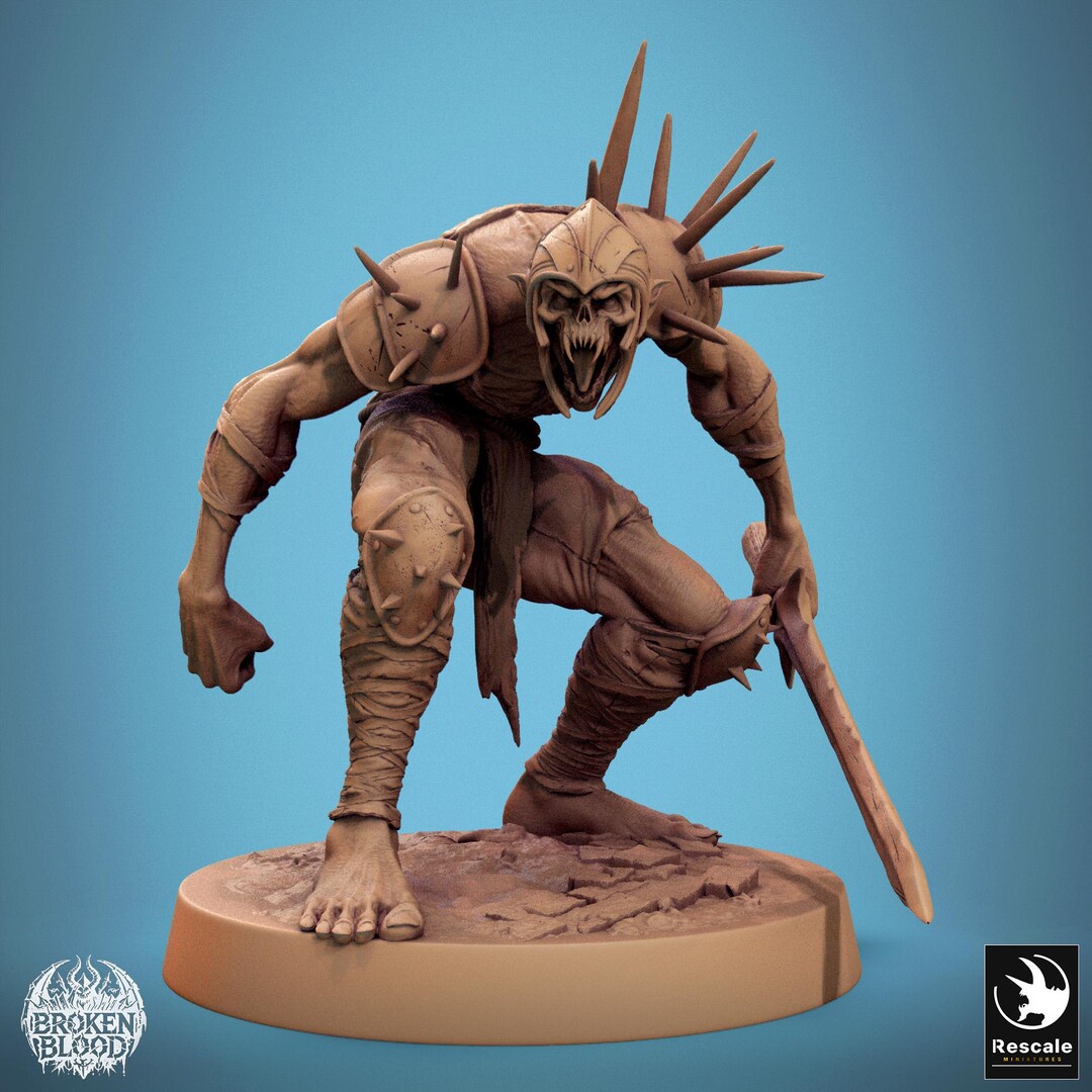 Ghoul Undead V5 Dnd Miniatures Compatible With 28mm 32mm Fantasy Minis ...