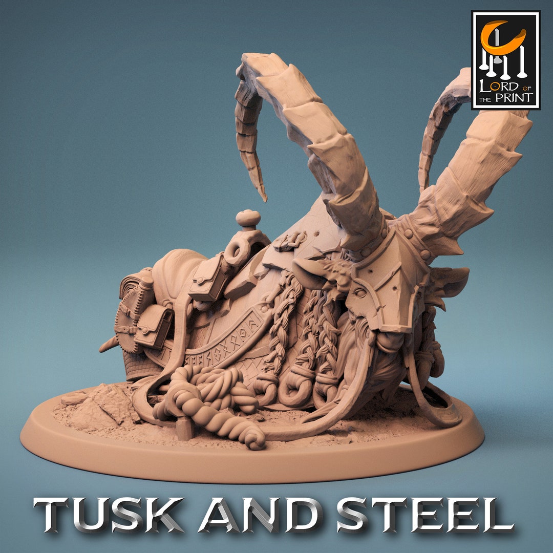 Ram Saddle Rider V1 Premium Dnd Miniature Mini 28mm 32mm up to 100mm ...