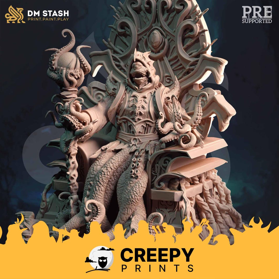 Merfolk Fishfolk Giant Dnd Miniatures Compatible With 28mm 32mm ...