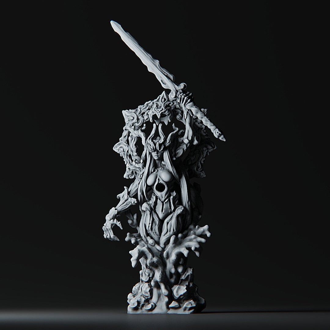 Female Fire Titan | Premium 3D Printed Tabletop Miniatures 28mm 32mm to ...