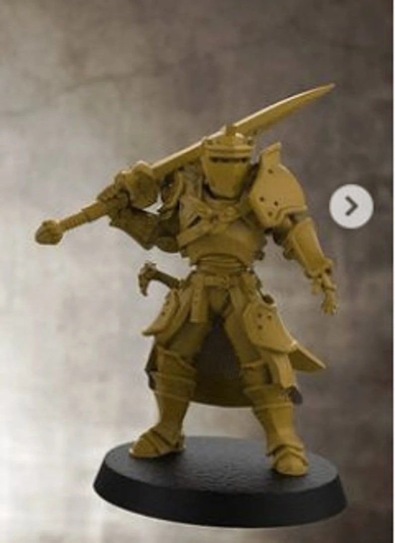 Paladin Knight V19 Premium 3D Printed Fantasy Tabletop - Etsy