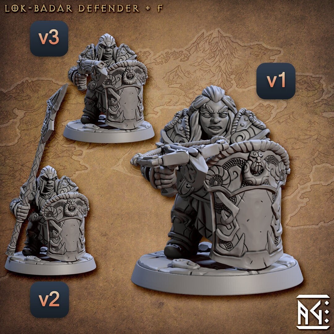 Female Dwarf Archer Ranger F Premium Dnd Miniature Mini Sanded & Primed ...