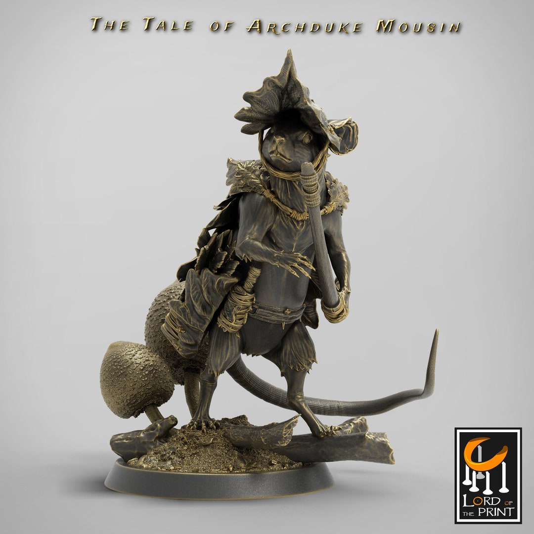 Mousefolk Paladin Ranger V6 Dnd Miniature Mini Ratfolk Mouse Folk ...