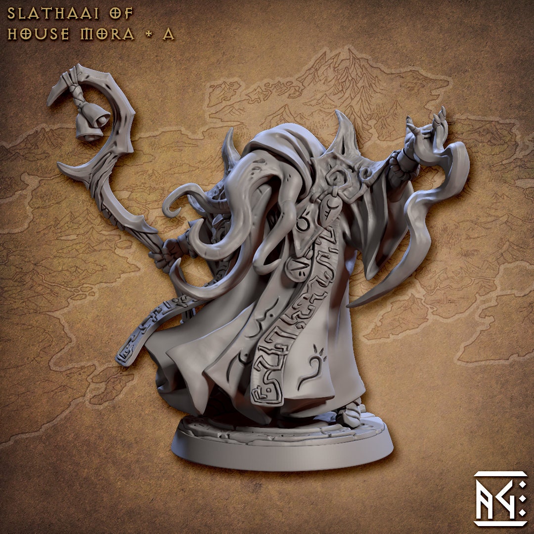 6x MindPlayer Warlock Zauberer Pack DnD Miniaturen kompatibel mit 28 mm ...