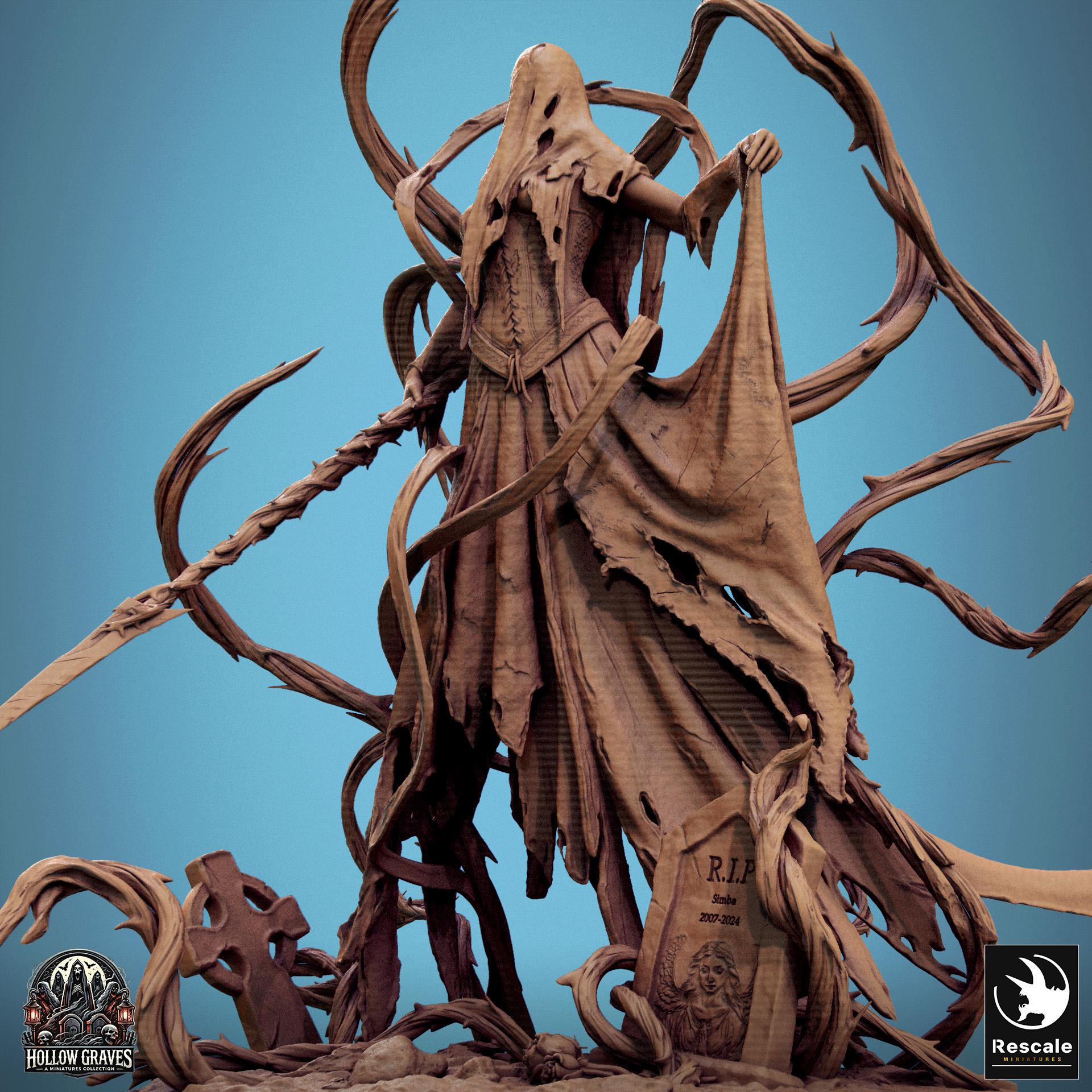 Wraith Undead Lich Dnd Miniatures Compatible With 28mm 32mm Fantasy ...