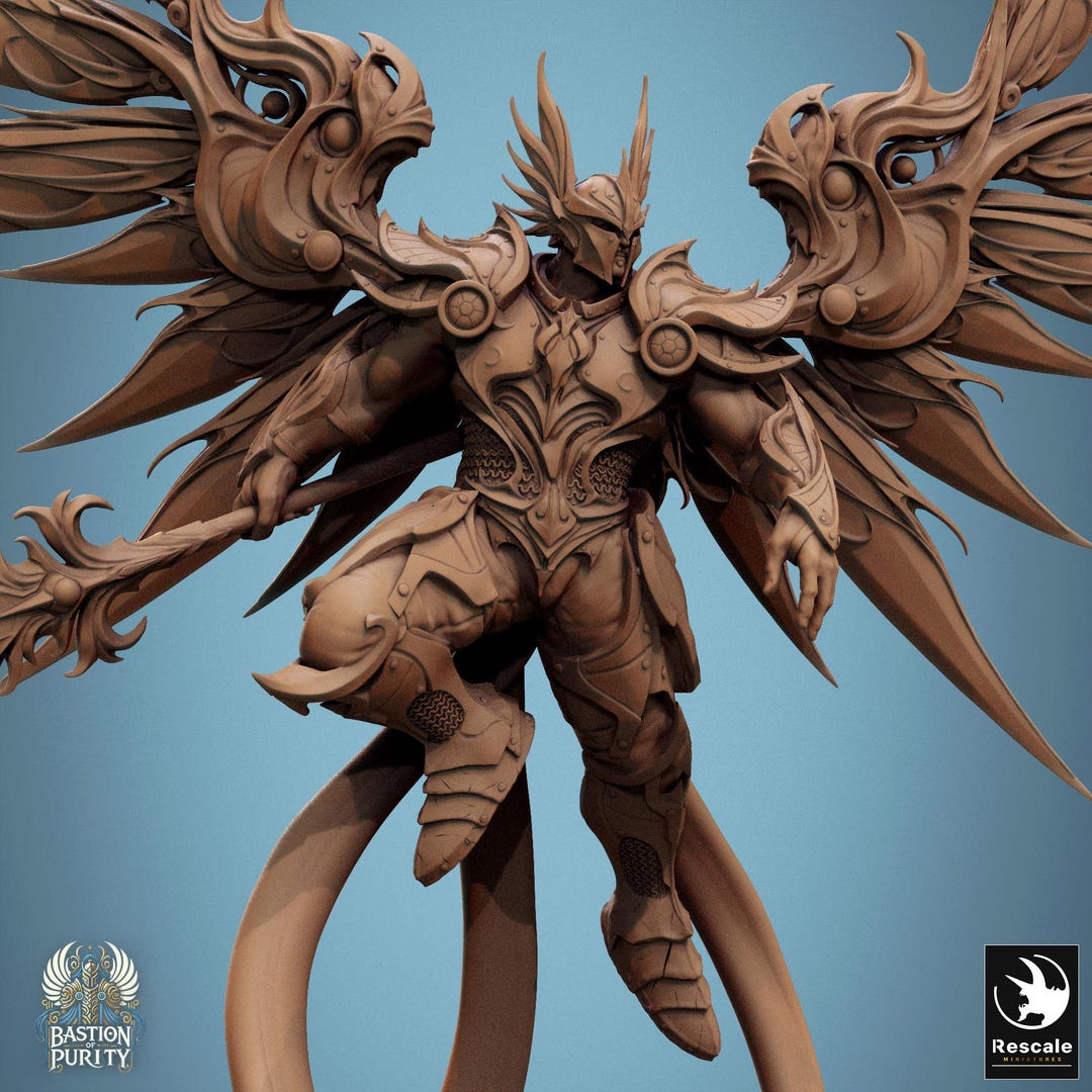 Aasimar Paladin Angel V4 Premium Dnd Miniature Mini Archangel Celestial ...