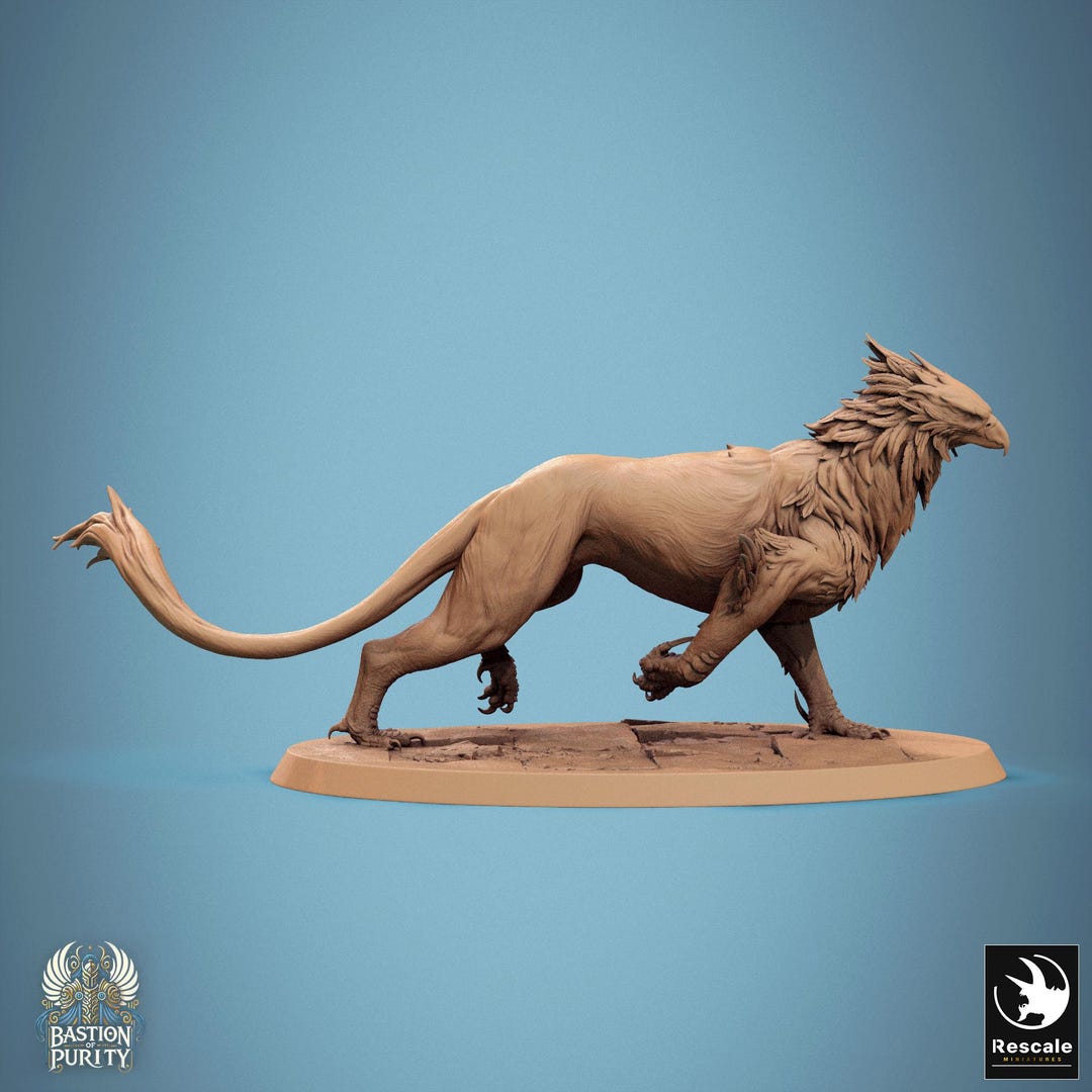 Griffin Griffon Gryphon V9 Premium Dnd Miniature Mini Warrior | Resin ...