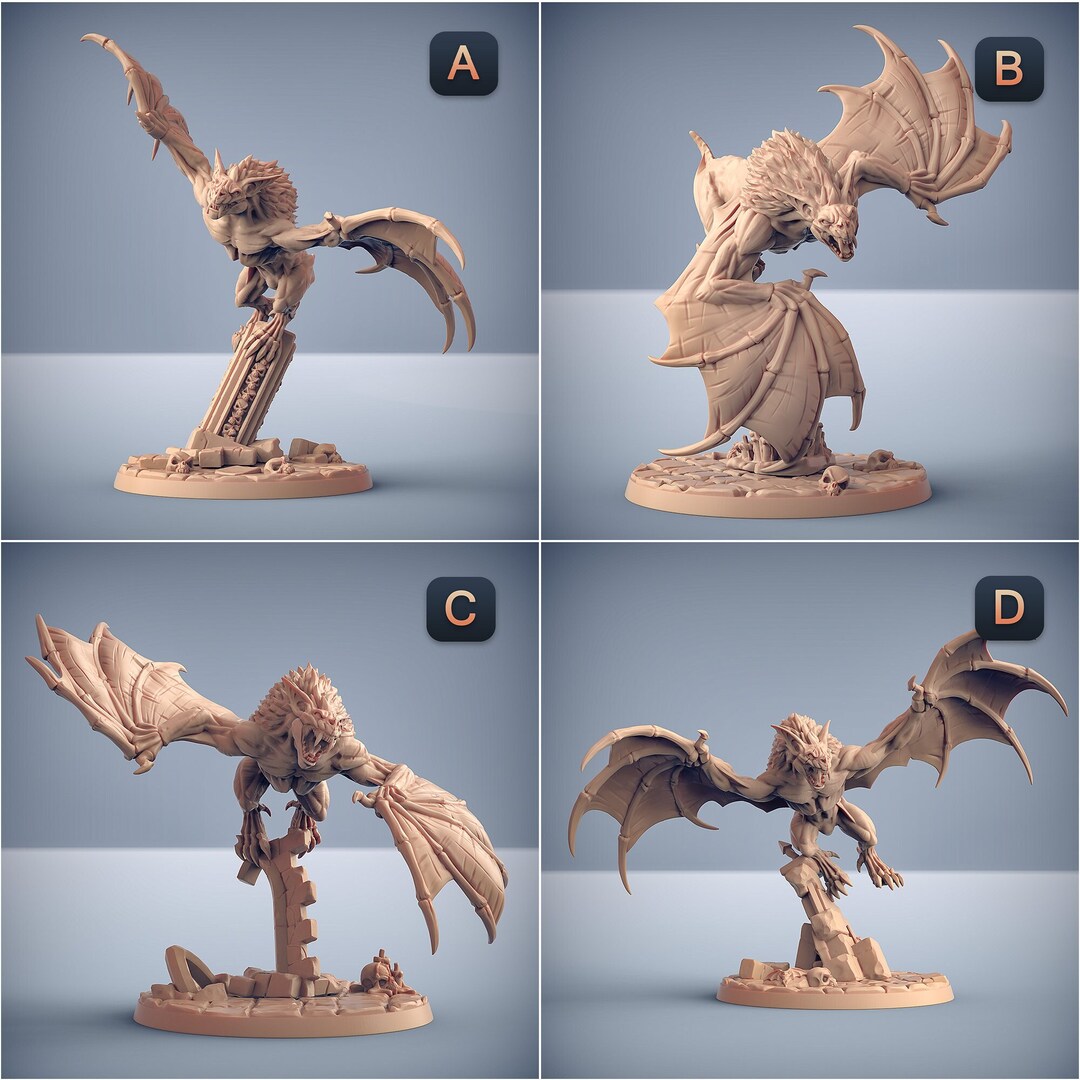 Flying Demon Premium Dnd Miniature Mini | Resin 3D Printed | 30245_48 ...