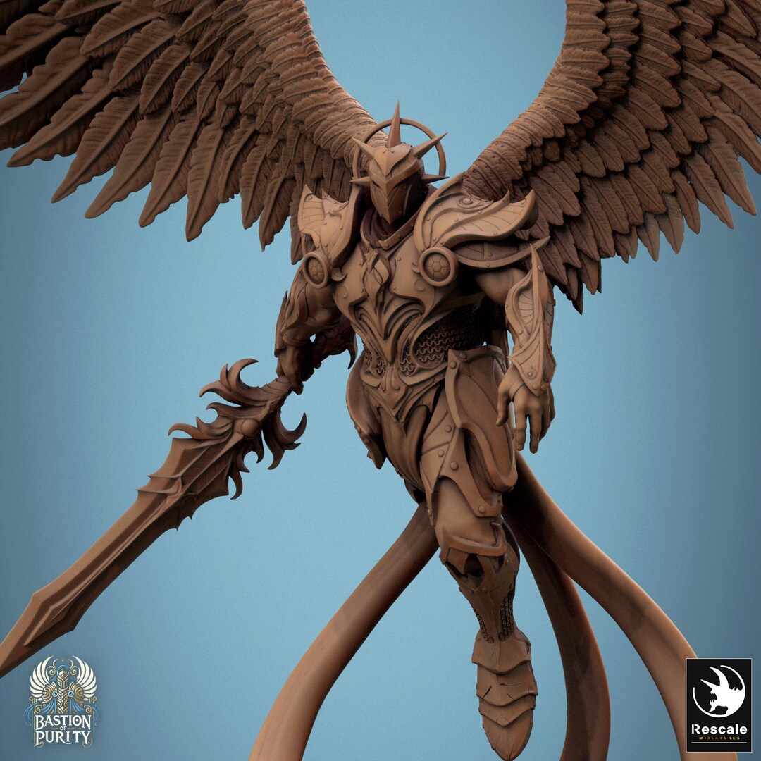 Aasimar Paladin Angel V6 Premium Dnd Miniature Mini Archangel Celestial ...