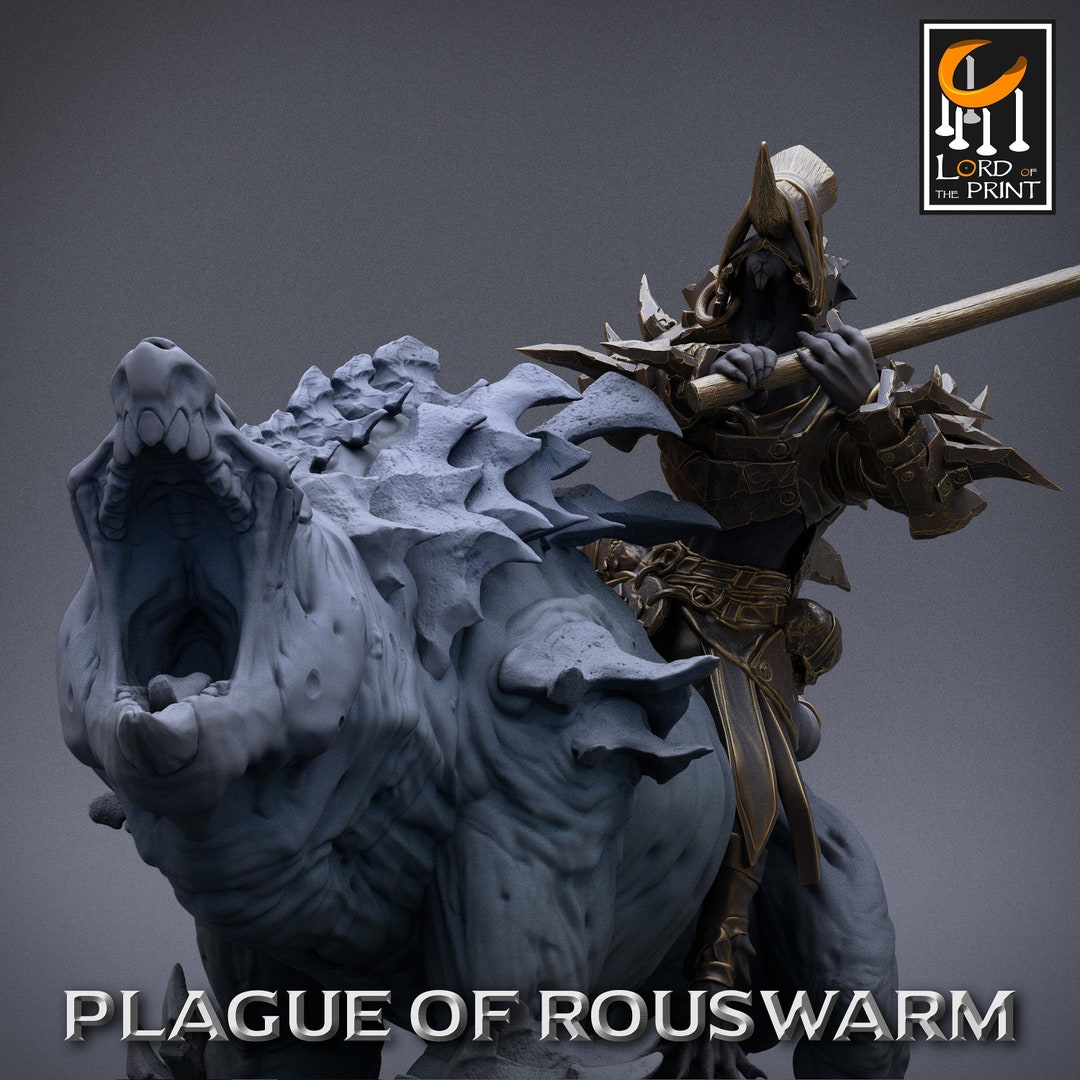 Ratfolk Rider V2 Premium Dnd Miniature Mini Rat Folk Mousefolk Mouse ...