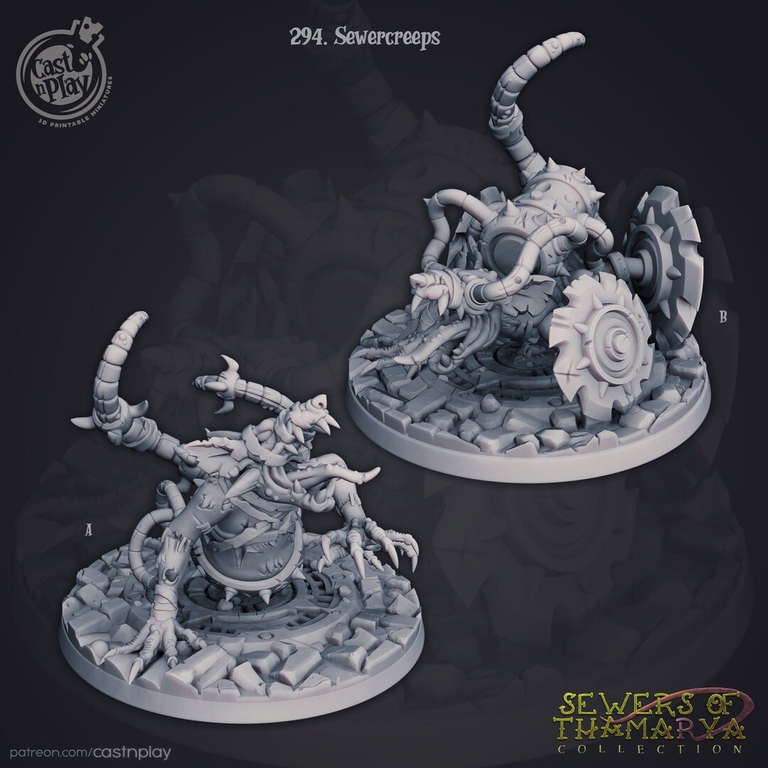 Thamarya Sewer Mecha Rat Creeps | Premium Dnd Miniature Mini | 28mm ...