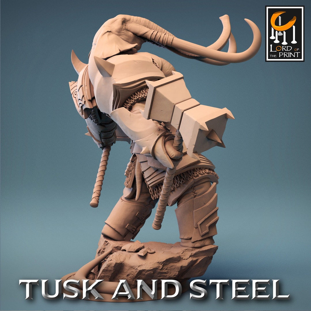 Loxodon Elephant Folk V7 Premium Dnd Miniature Mini | Clay Giant ...