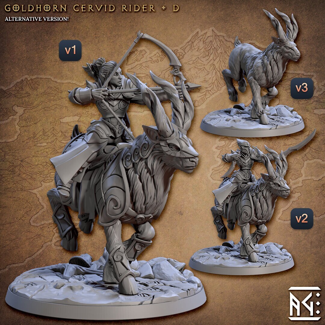 Elf Female Ranger Rider D Dnd Miniatures Compatible With 28mm 32mm ...