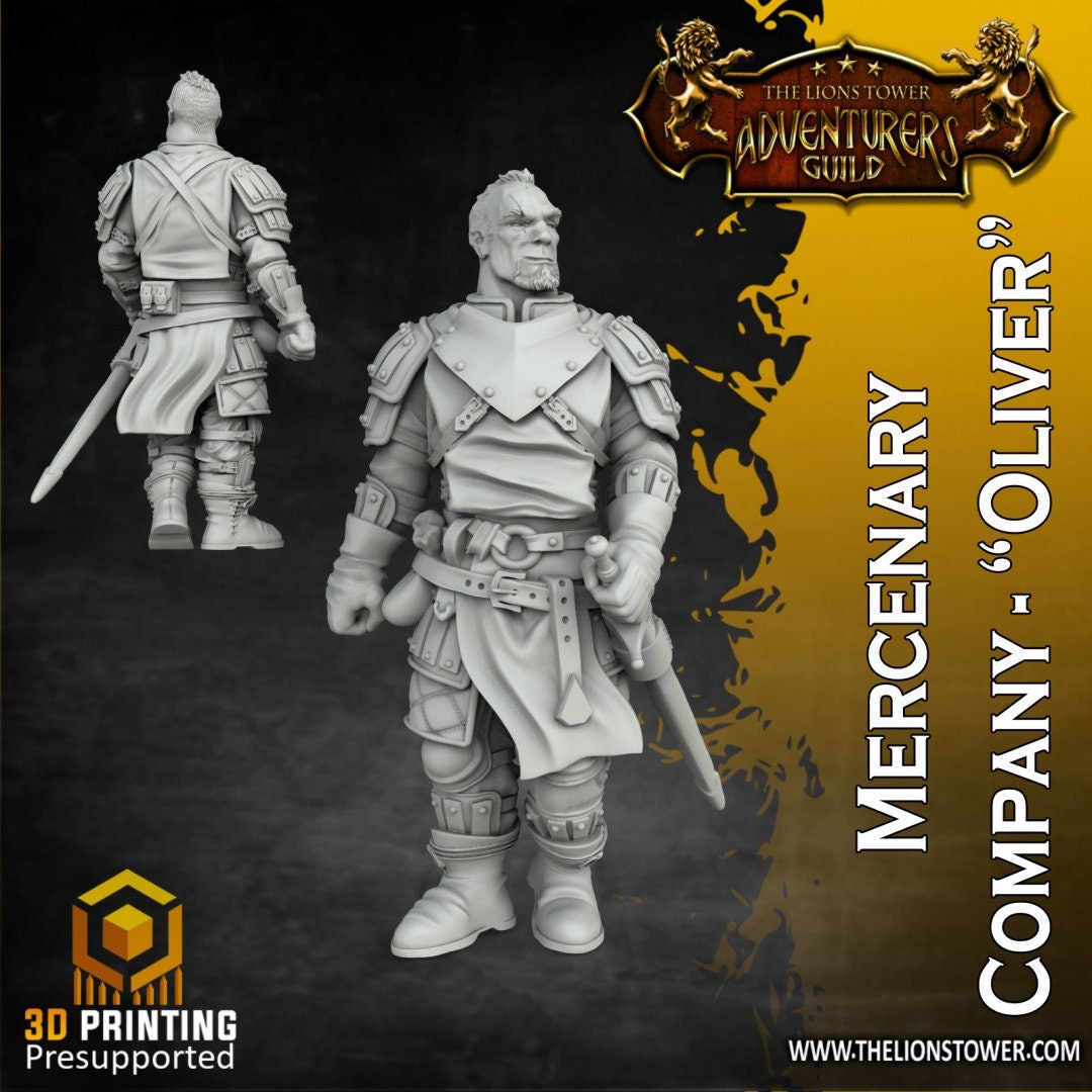 Mercenary Miniature V6 Premium Dnd Miniature Mini Warrior | Resin 3D ...