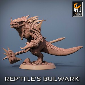 Lizardfolk Lizardman Soldier V5 Premium Dnd Miniature Mini | Lizardmen ...