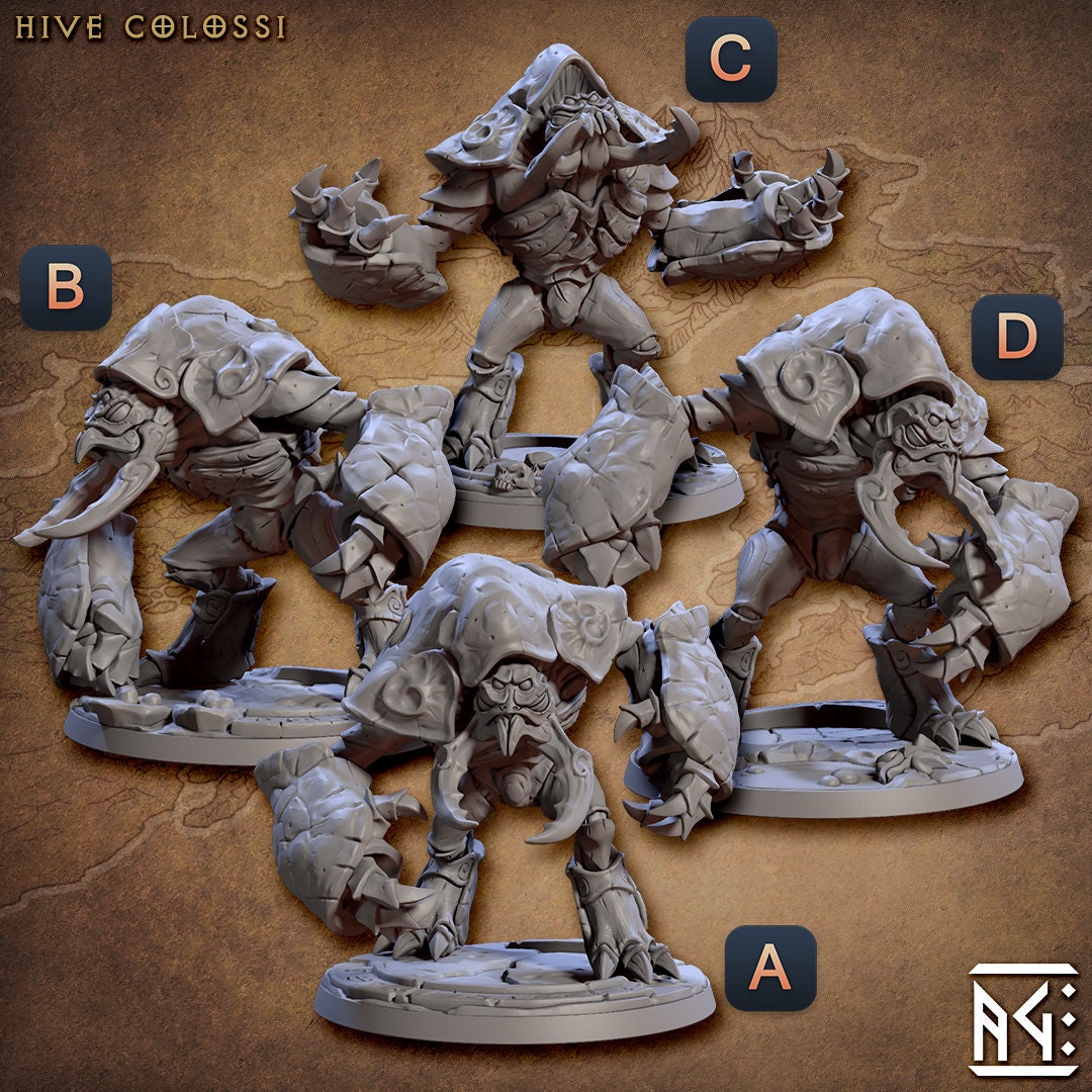 Giant Monster Crab Premium Dnd Miniature Mini 28mm to 100mm | Resin 3D ...