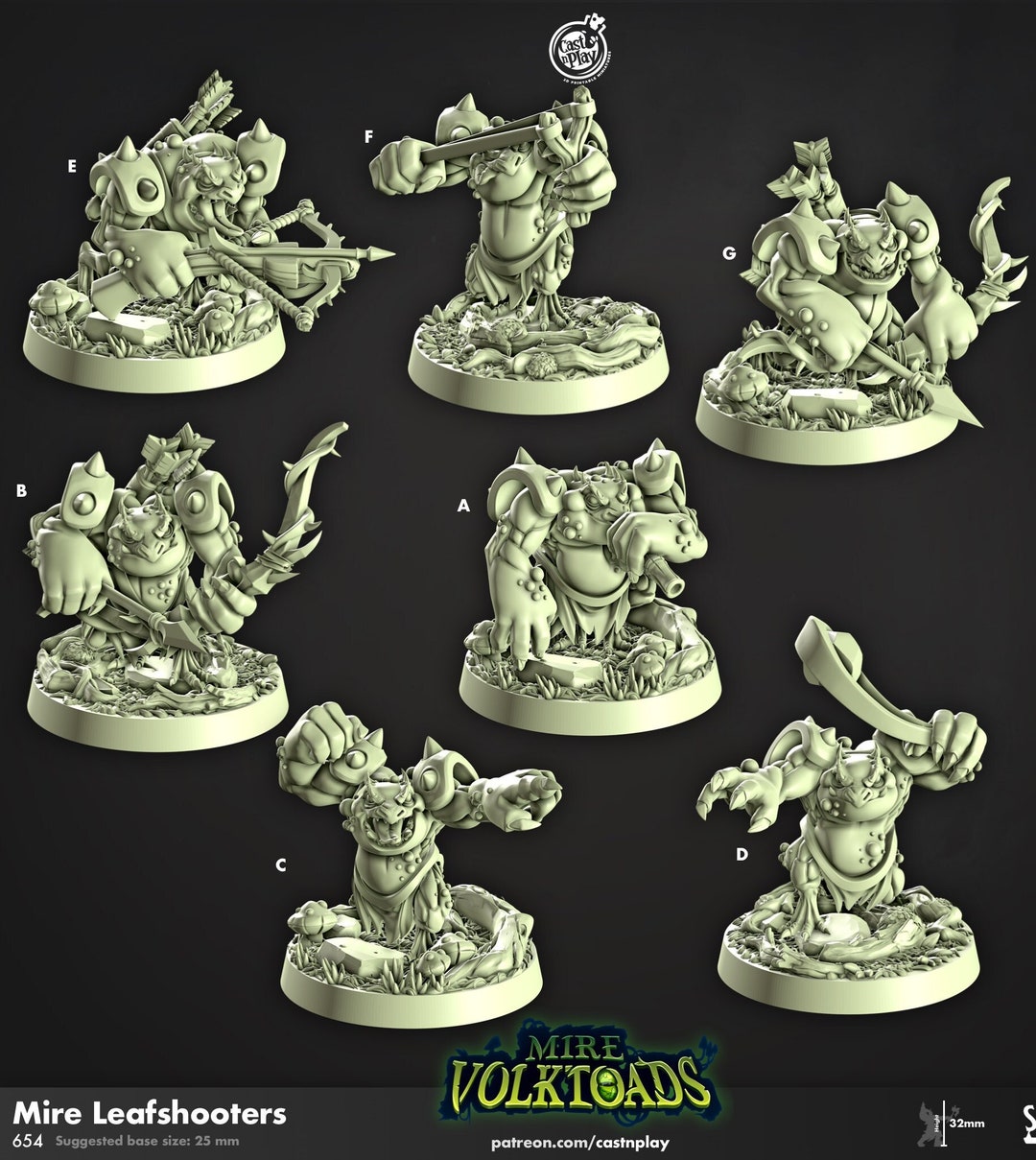 Grung Frogfolk Frog Folk Toad Figurine Rangers Archers Premium Dnd ...