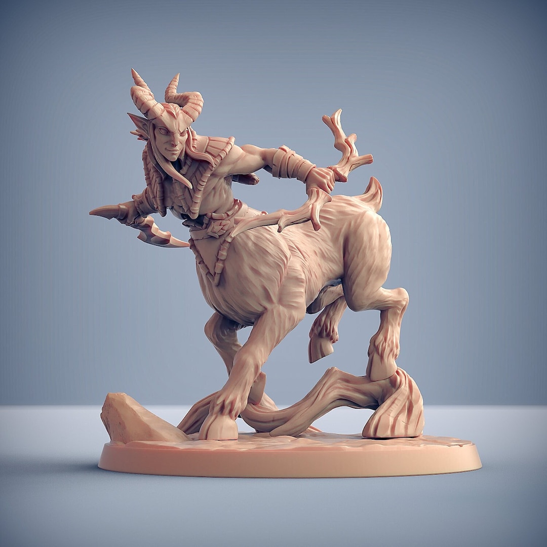 Satyr Centaur Ranger A Dnd Miniatures Compatible With 28mm 32mm Fantasy ...