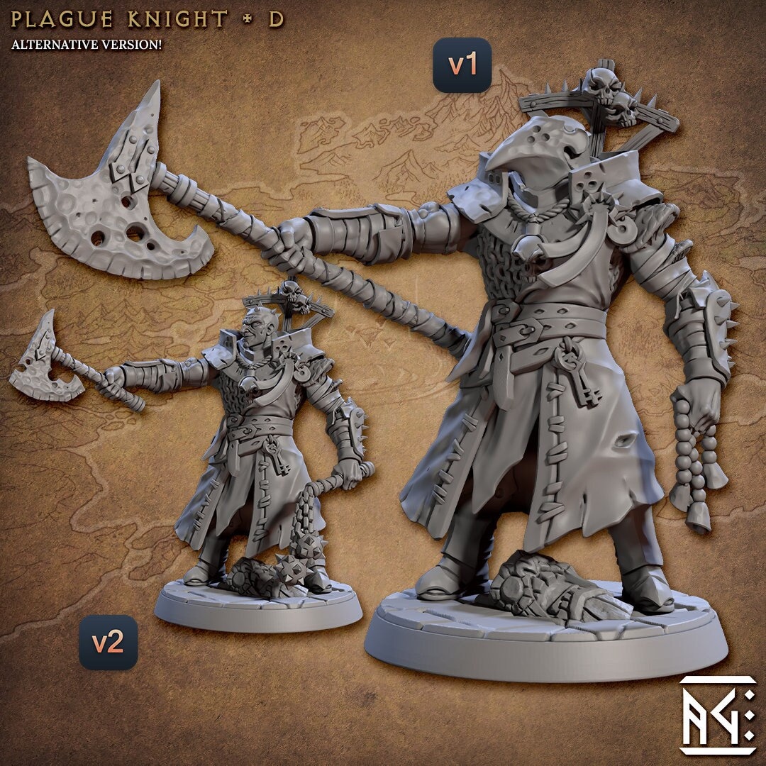 Plague Knight Cleric Paladin D Premium Dnd Miniature Mini Figure ...