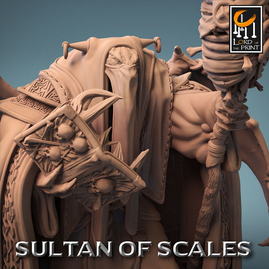 Dragonborn Necromancer B Premium Dnd Miniature Mini | 28mm 32mm to ...
