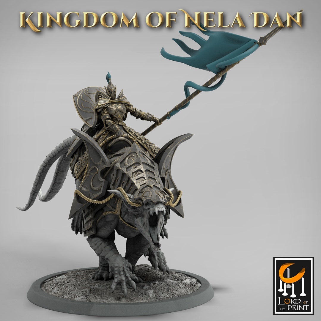 Elf Ranger Rider V4 Elf Paladin Knight Premium Dnd Miniature Mini ...