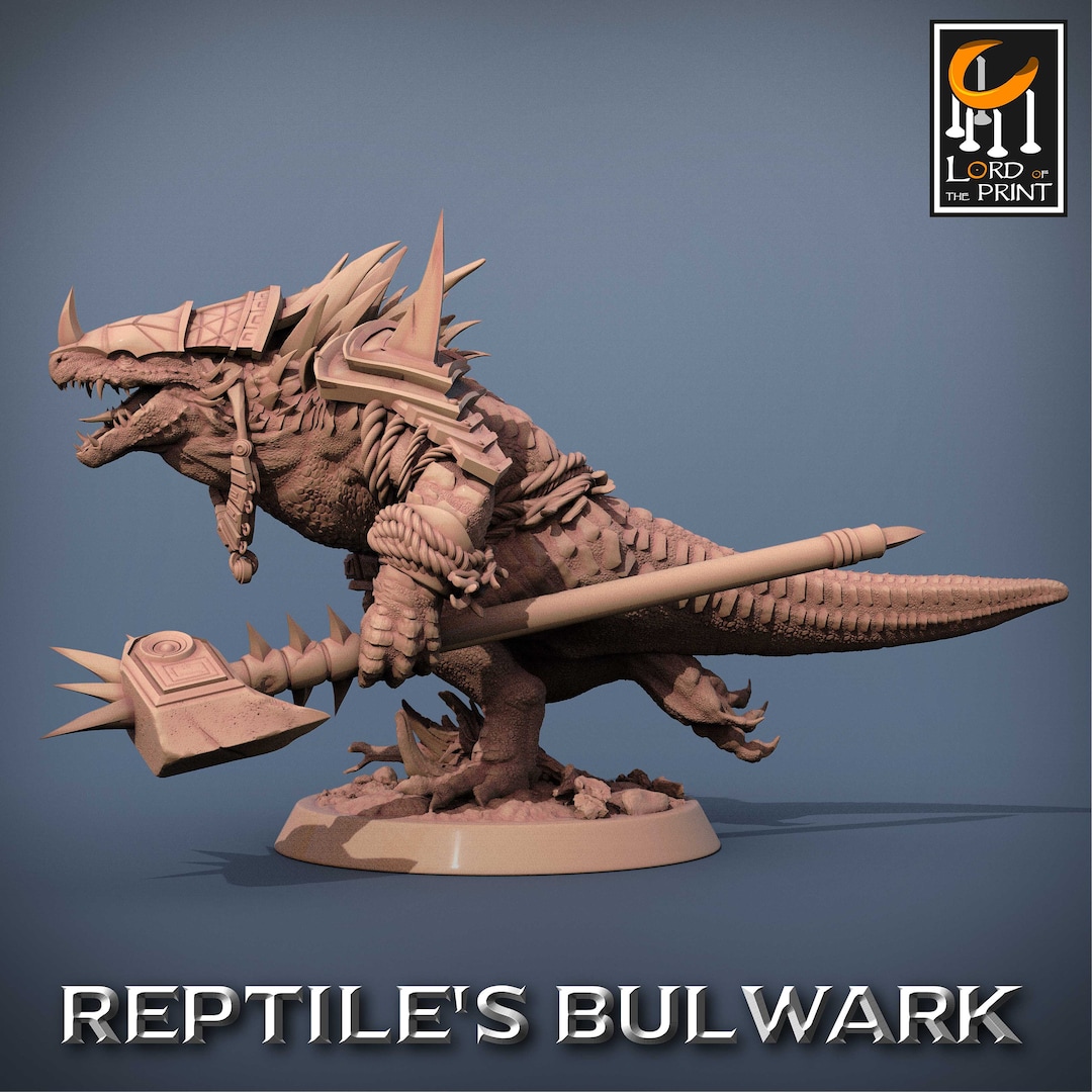 Lizardfolk Lizardman Soldier V7 Premium Dnd Miniature Mini Lizardmen ...