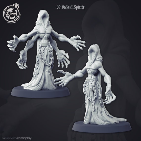 Undead Spirits Ghosts Premium 3D Printed Fantasy Tabletop | Etsy