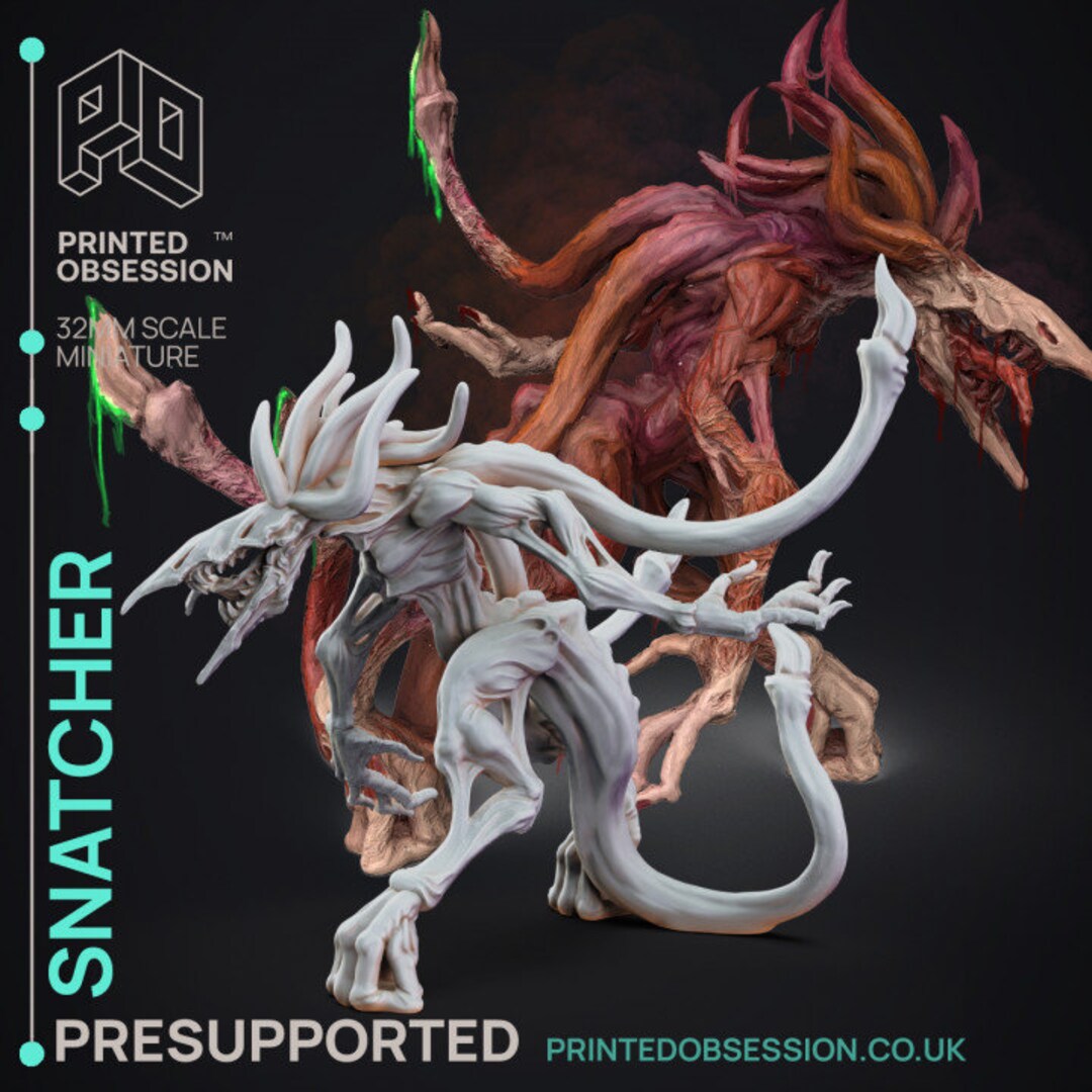 Alien the Snatcher | Premium 3D Printed Miniatures 28mm 32mm to 100mm ...