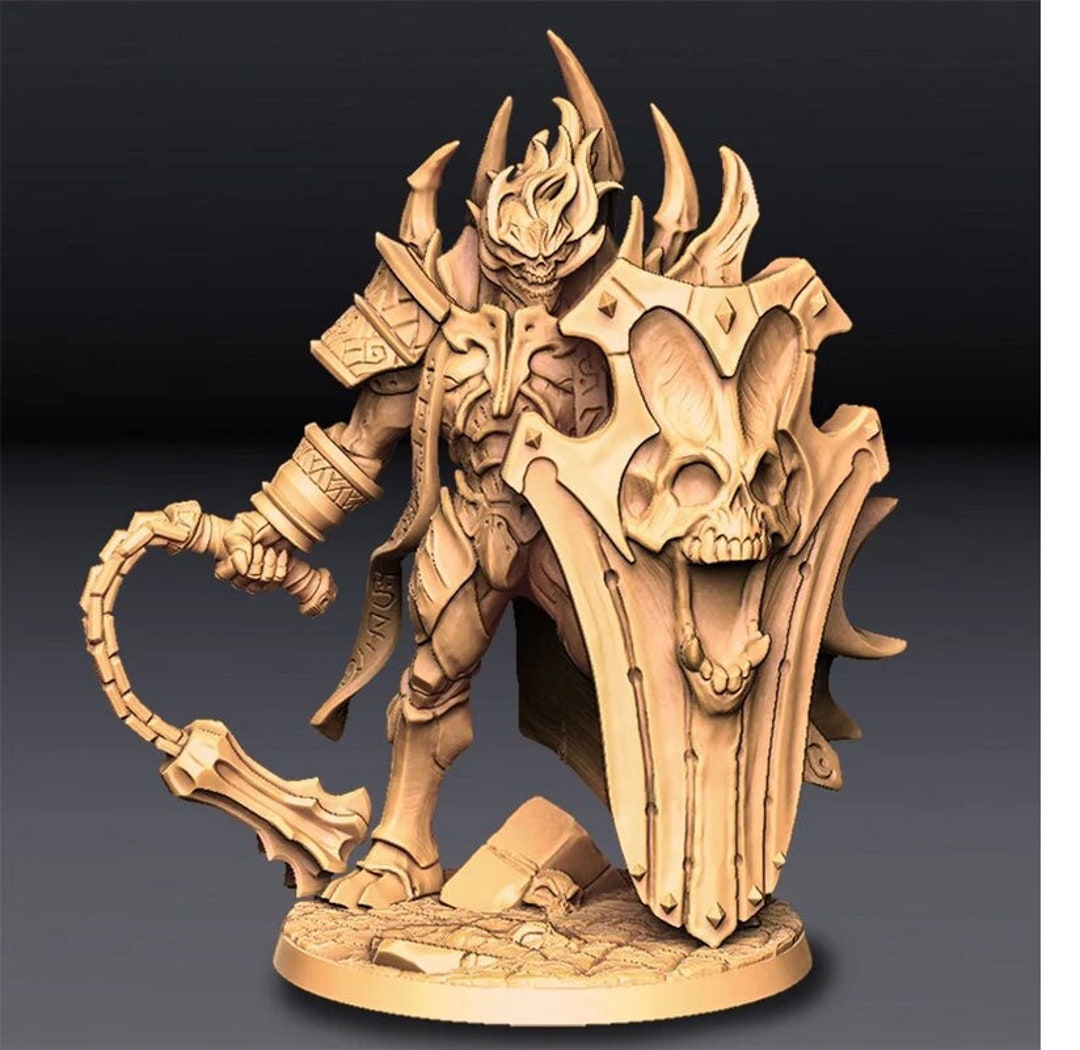 Undead King V2 Dnd Miniatures Compatible With 28mm 32mm Fantasy Minis ...