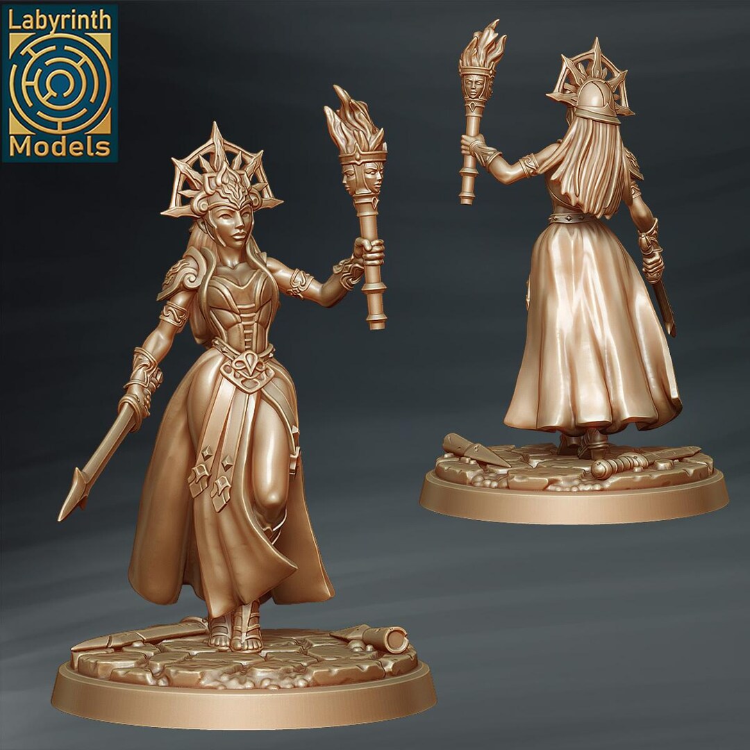 Female Gladiator Spartan Warrior V11 Dnd Miniatures Compatible With ...
