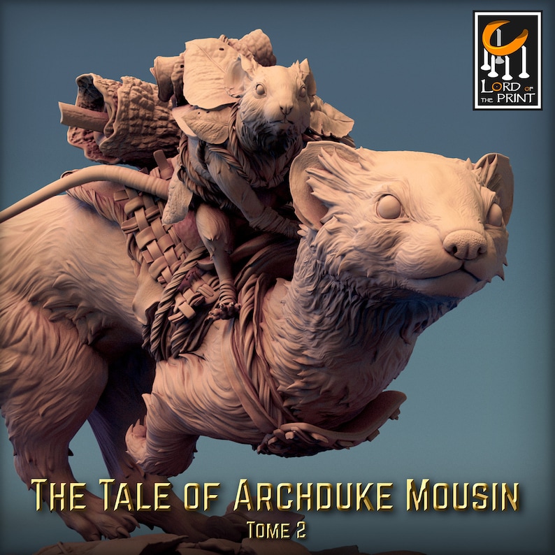 Weasel Sprint Mouse Dnd Miniatures Compatible With 28mm 32mm Tabletop ...