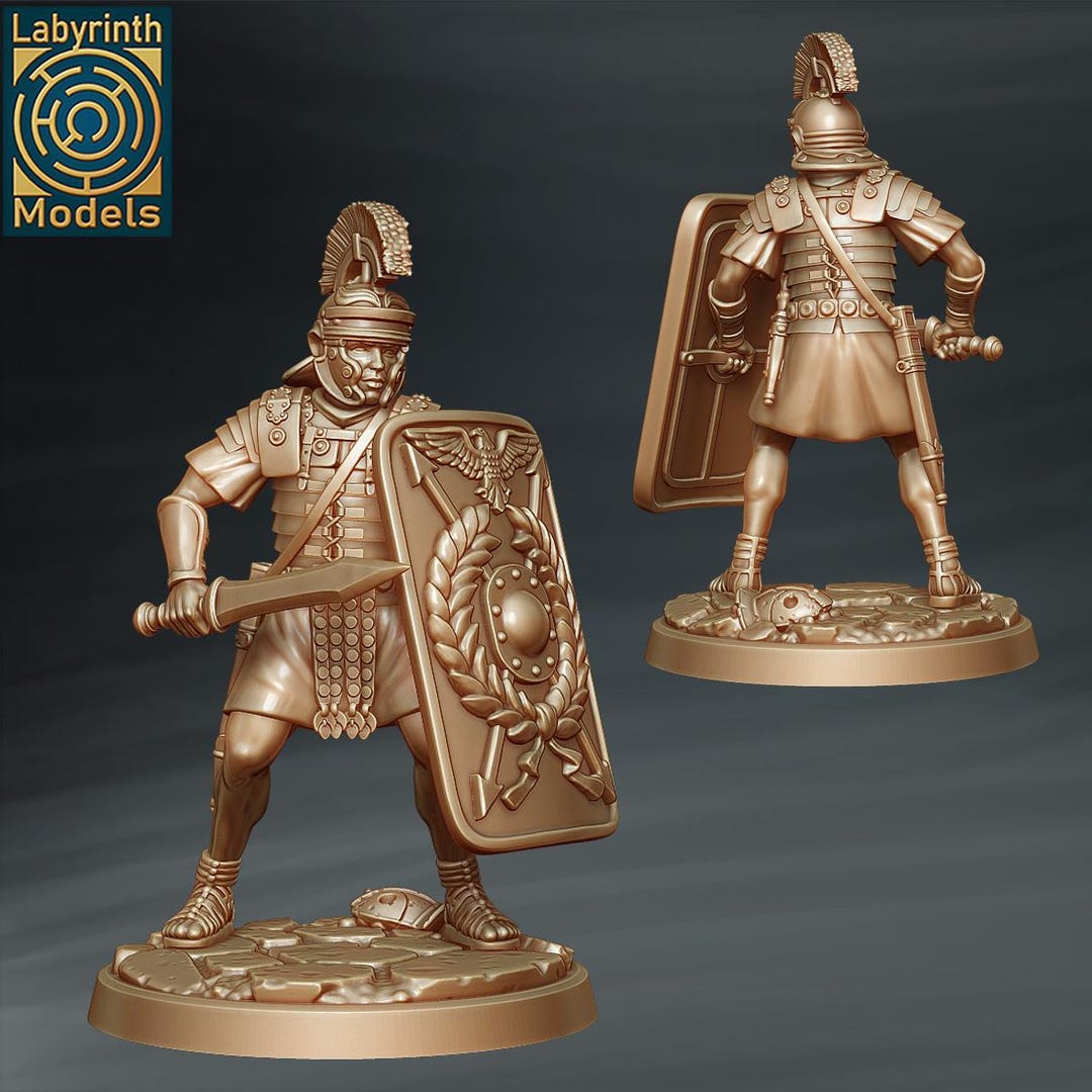 Gladiator Knight Spartan Dnd Miniatures Compatible With 28mm 32mm ...