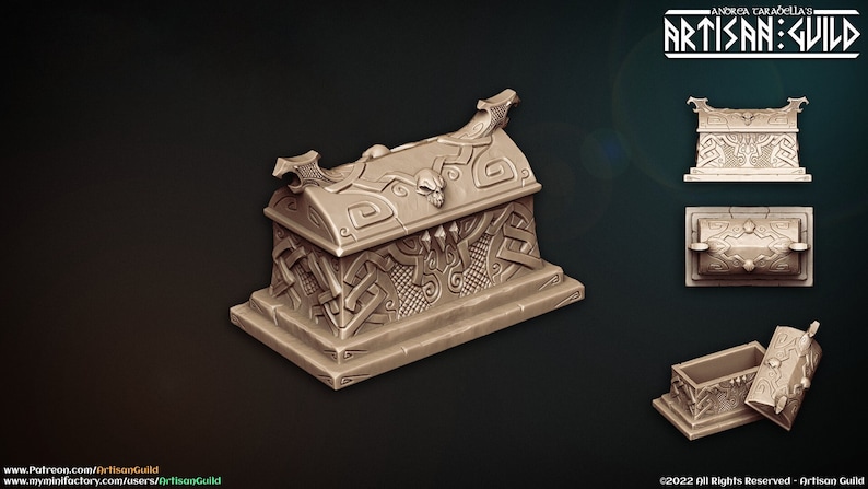 Pharaoh Sarcophagus Tomb Premium Dnd Terrain Decor Miniature | Resin 3D ...