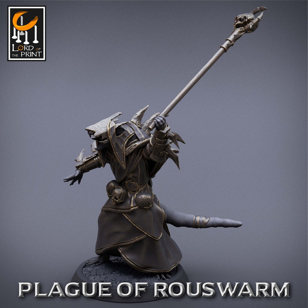 Ratfolk Priest V1 Premium Dnd Miniature Mini Rat Folk Mousefolk Mouse ...