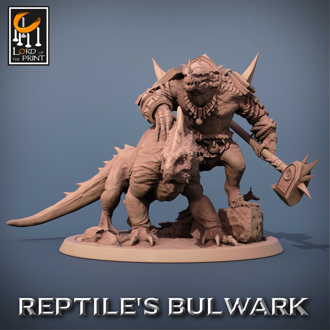 Lizardfolk Lizardman Soldier V9 Premium Dnd Miniature Mini | Lizardmen ...