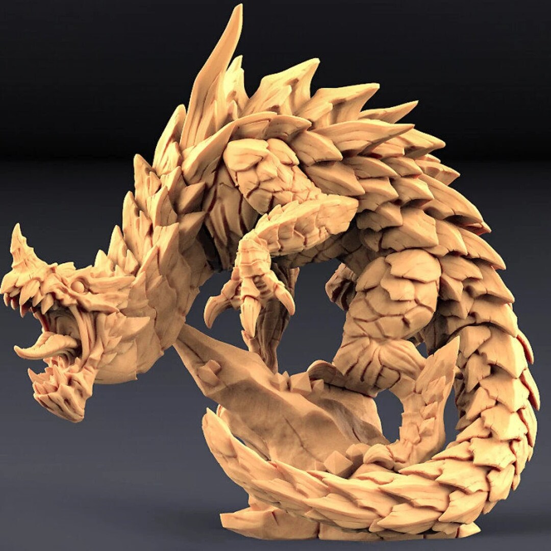 Tarrasque V4 | Premium 3D Printed Fantasy Tabletop Miniatures 28mm 32mm ...