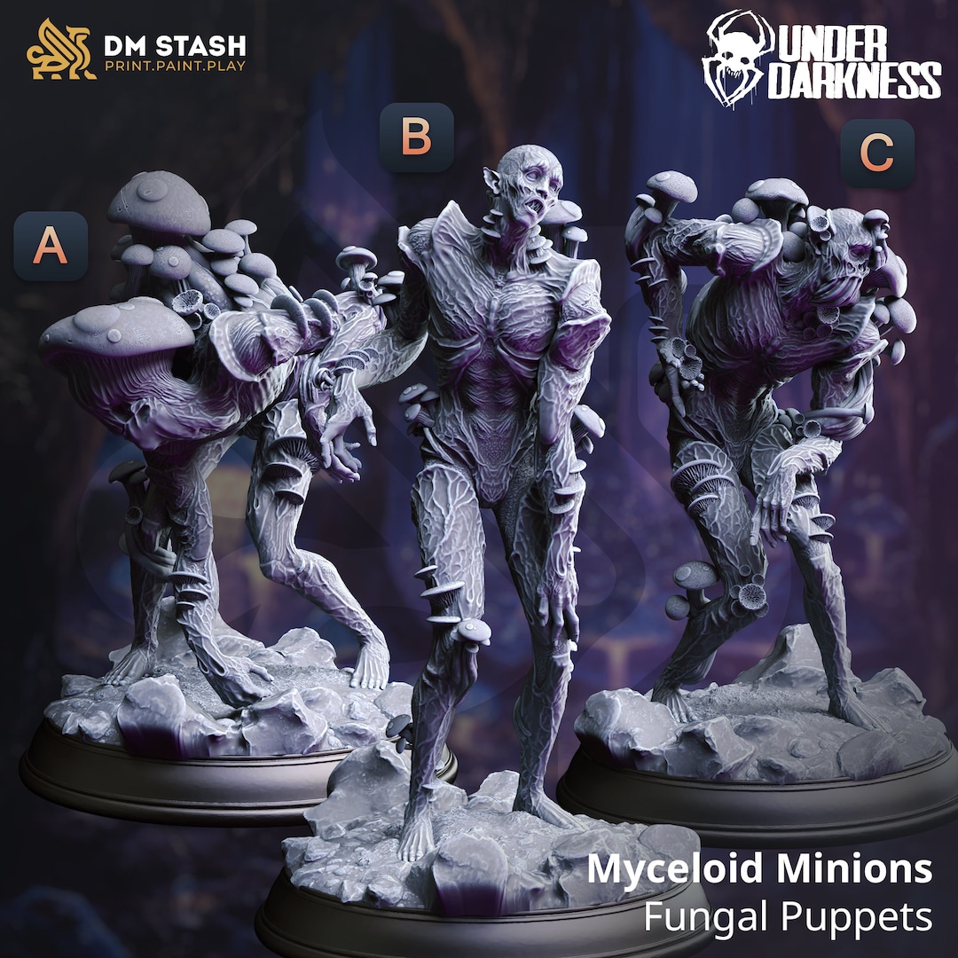 Myconid Soldier Fungus Folk Premium Dnd Miniature Mini Figure Figurine ...