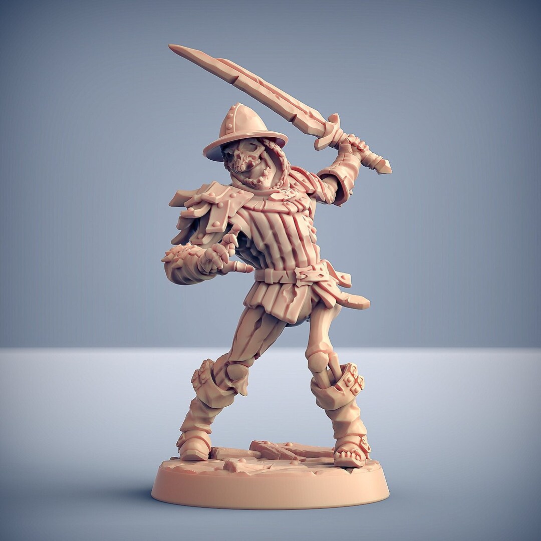 Untoter Skelett Ritter A Premium dnd Miniatur Mini Geschliffen ...