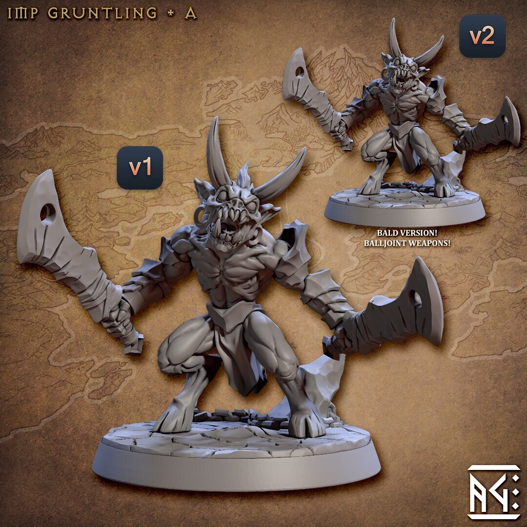 Dwarf Tiefling Demon Imp A Premium Dnd Miniature Mini Figure Figurine ...