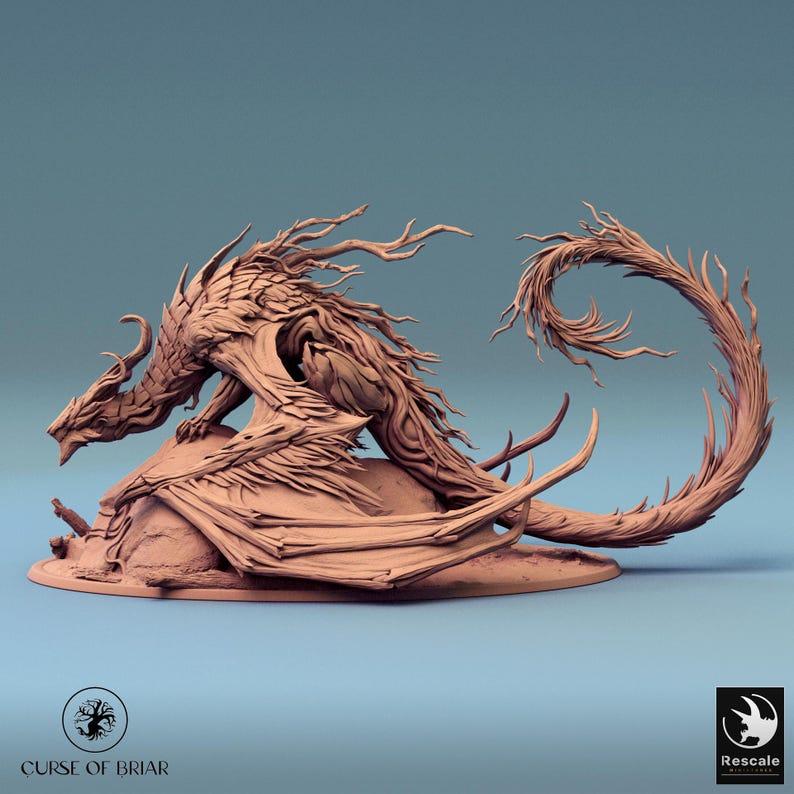 Ancient Forest Dragon Dnd Miniatures Compatible With 28mm 32mm Fantasy ...