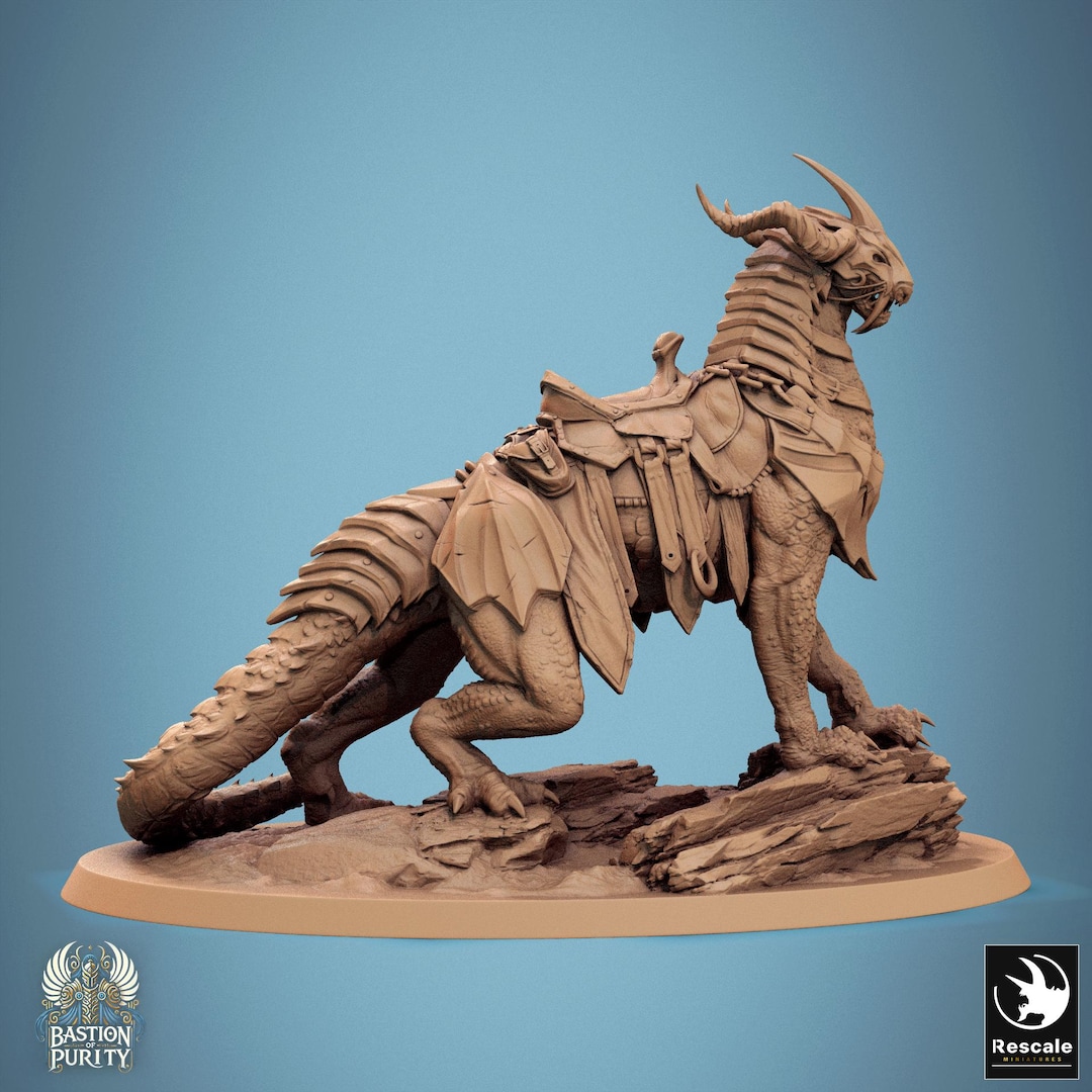 Armored Sabertooth Tiger V7 Premium Dnd Miniature Mini | Resin 3D ...