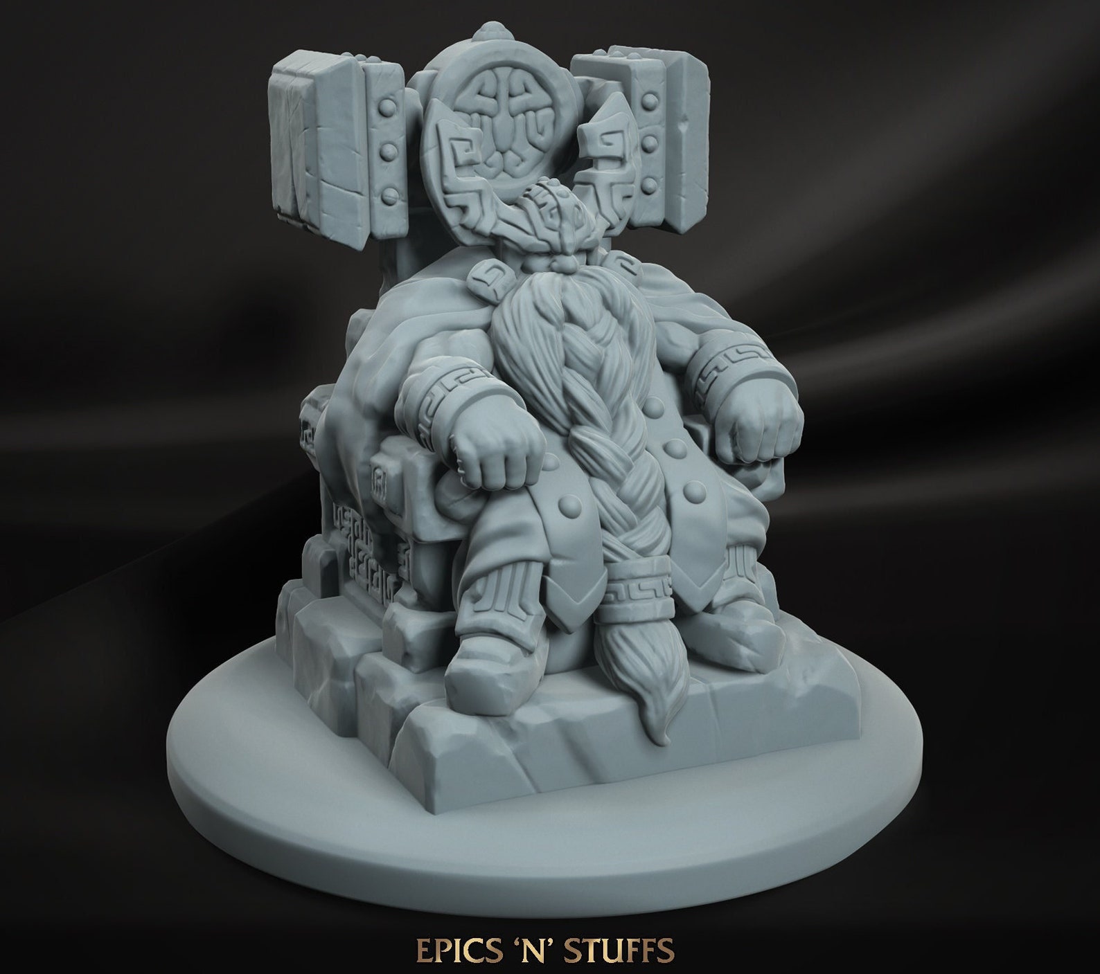Dwarf King Premium 3D Printed Fantasy Tabletop Miniatures 28mm 32mm up ...