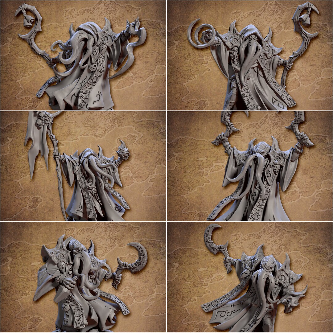 6x Mindplayer Pack Premium Dnd Miniature Mini | Resin 3D Printed 30095 ...