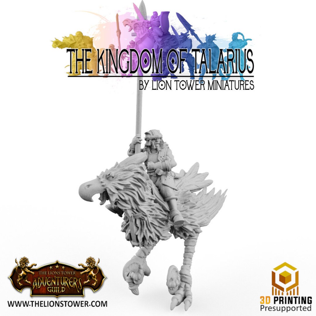 Riding Spearman Pikeman V1 Premium 3D Printed Tabletop Miniatures 28mm ...