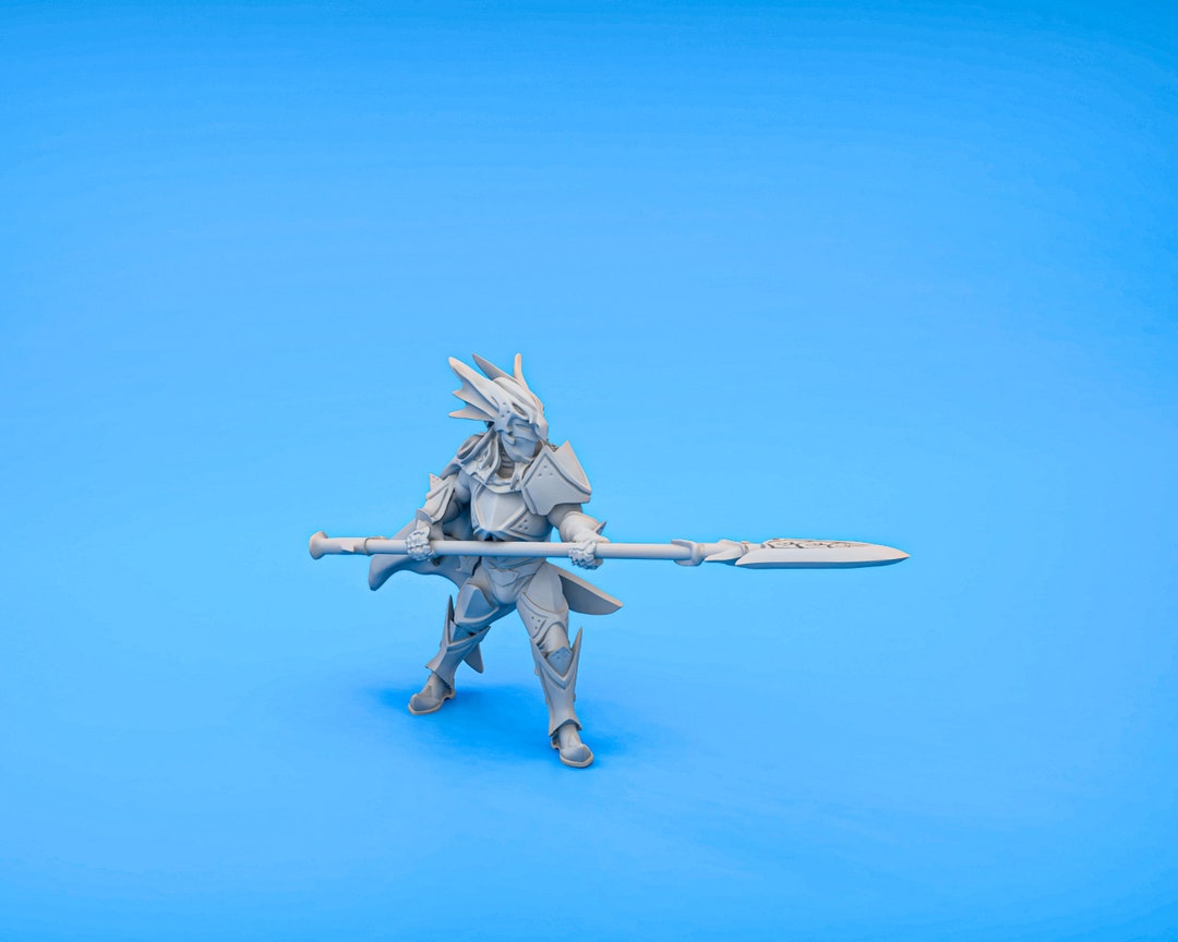 Pikeman Spear V8 Paladin Knight Premium Dnd Miniature Mini Warrior ...