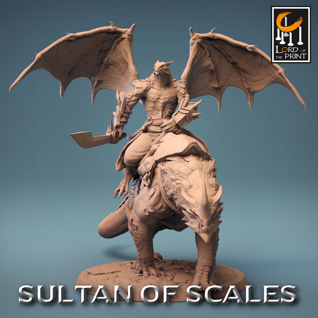 Dragonborn Ranger Dragon Rider Warrior H Premium Dnd Miniature Mini ...