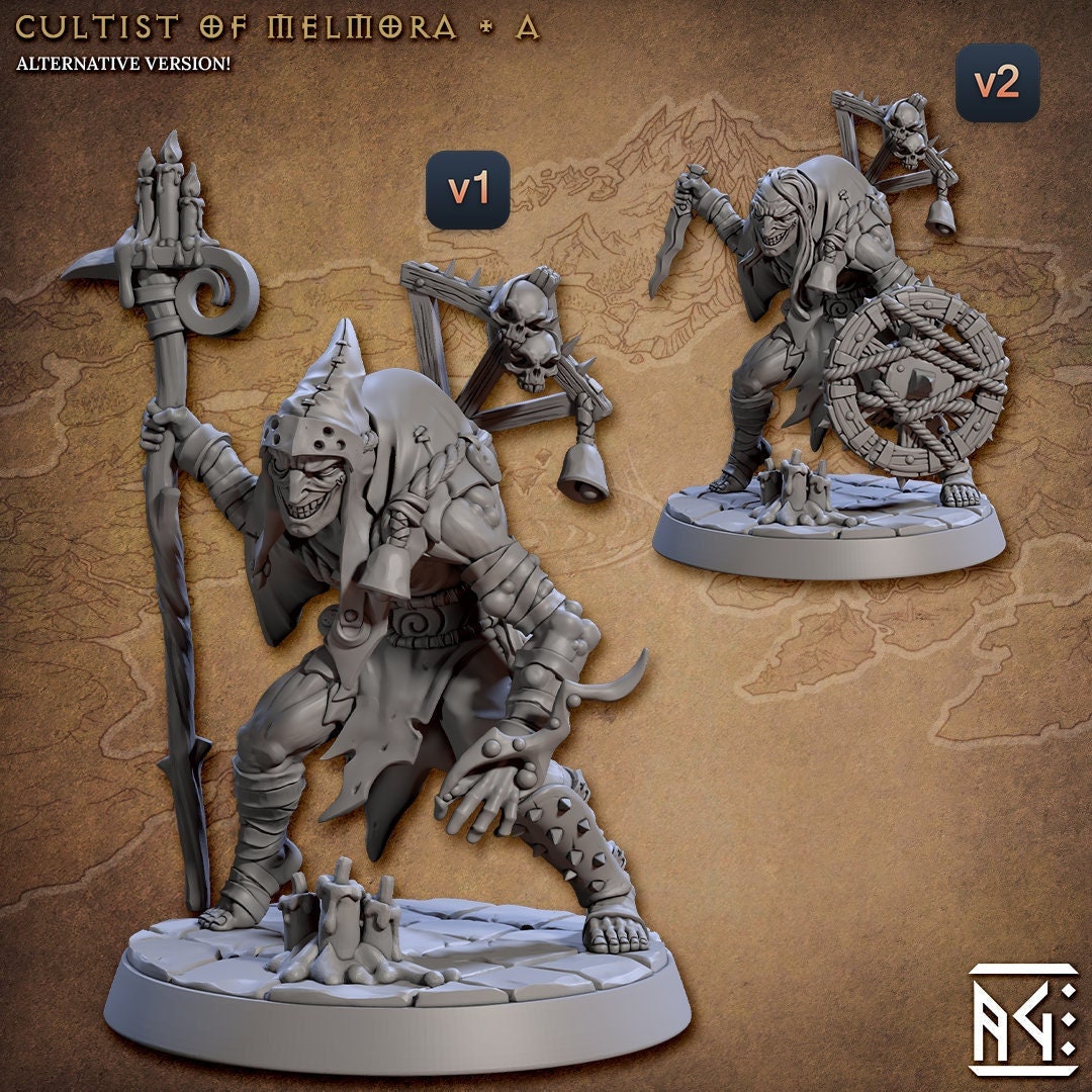 Hunchback Cultist A Premium Dnd Miniature Mini Figure Figurine | 28mm ...