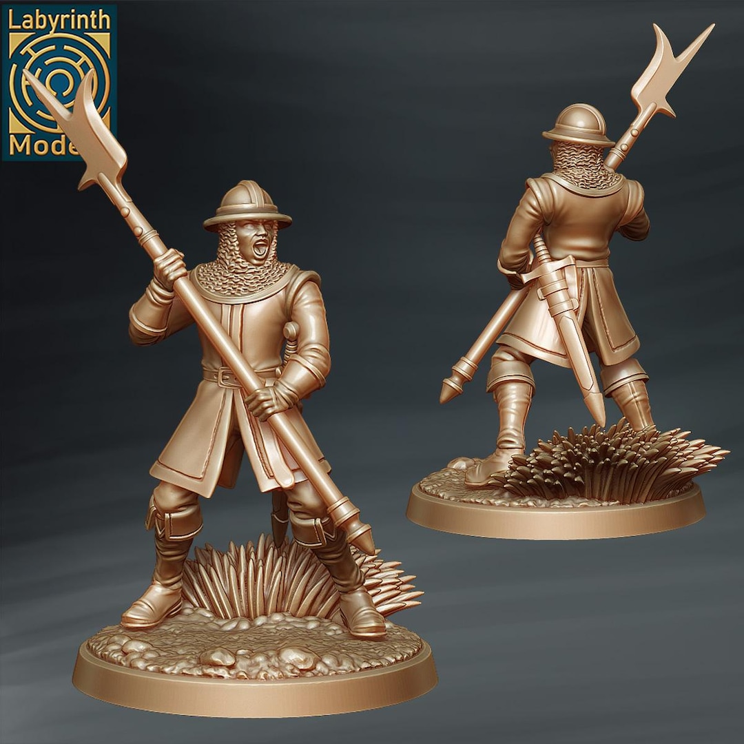 Infantry Soldier Paladin Knight Cleric Ranger V2 Premium Dnd Miniature ...