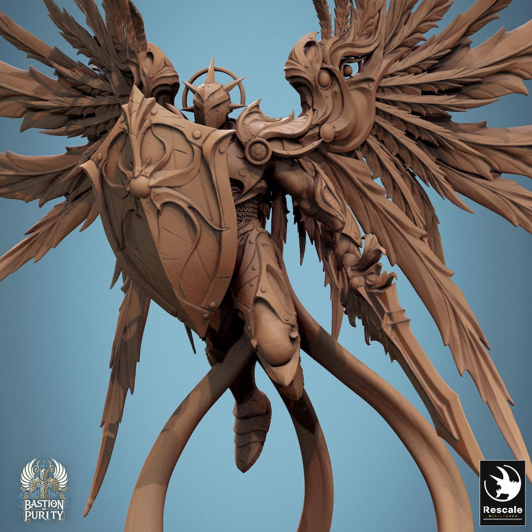 Aasimar Paladin Angel V7 Premium Dnd Miniature Mini Archangel Celestial ...